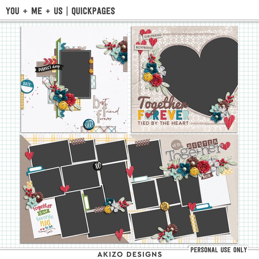 New – You + Me = Us | Collection | Akizo Designs | DS